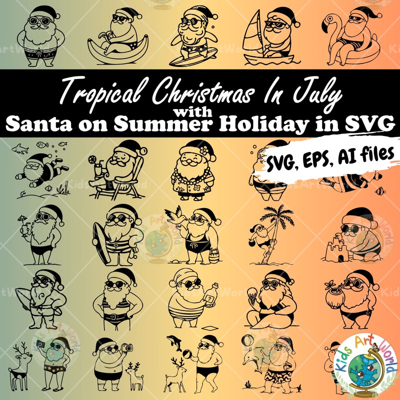 Beach Christmas Svg - Etsy