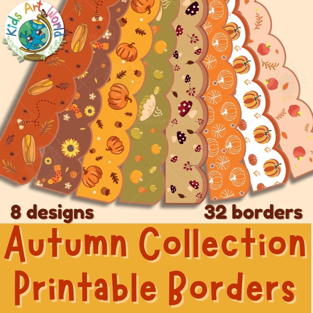Fall Bulletin Board Borders | Autumn Season Classroom Decor ...