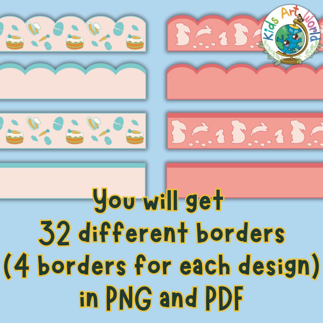Easter Bunny Bulletin Board Borders | Spring Season Classroom Decor ...