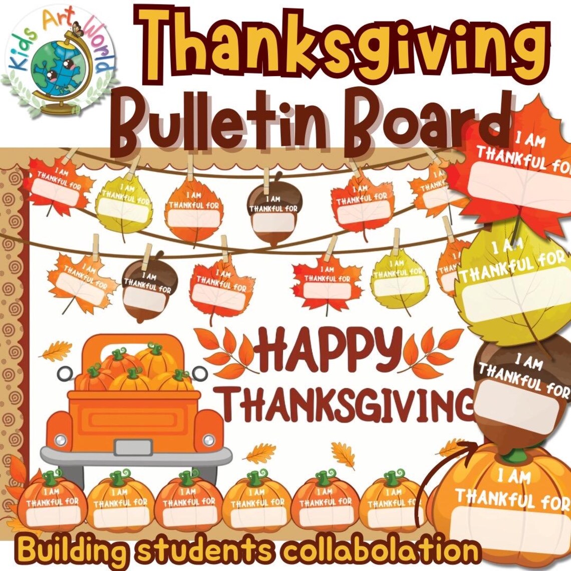 Thanksgiving Bulletin Board | Writing Interactive Board | Fall Autumn ...