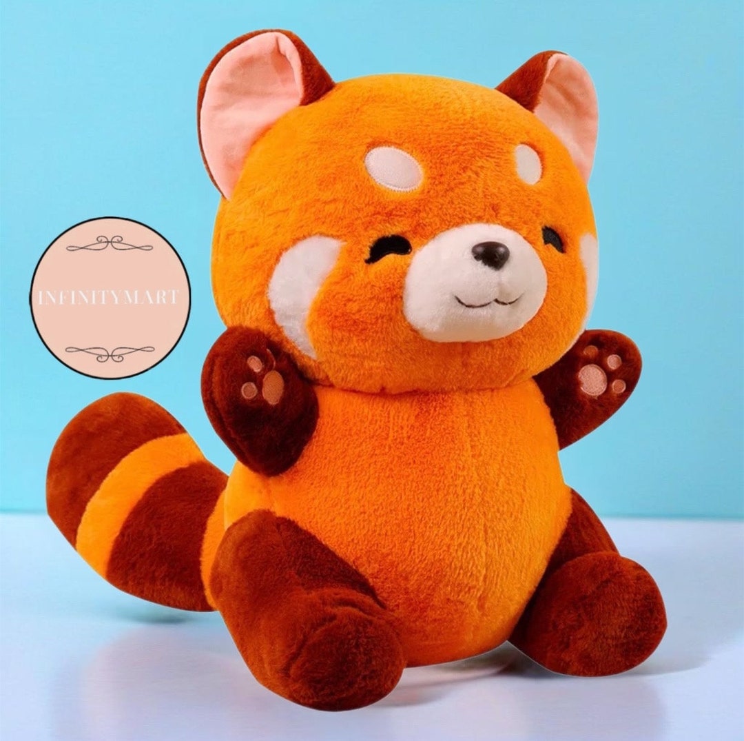 Plushie Red Panda Raccoon Turning Red Plush Fluffy Red Hair Soft Toy ...