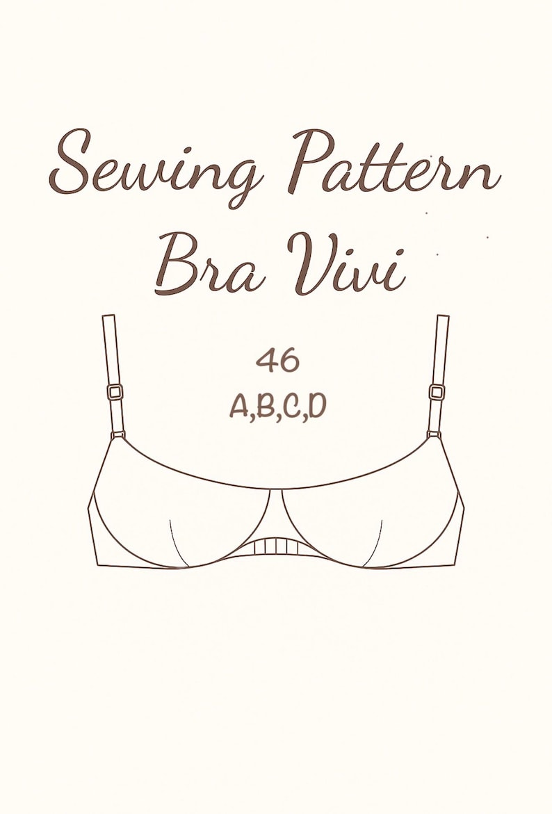 Bra Vivi Sewing Pattern PDF – Size 46 A-D, Lingerie DIY (instant ...