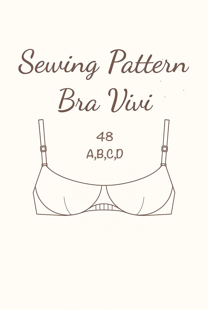 Bra Vivi Sewing Pattern PDF: DIY Lingerie, Size 48 (A-D) (instant ...