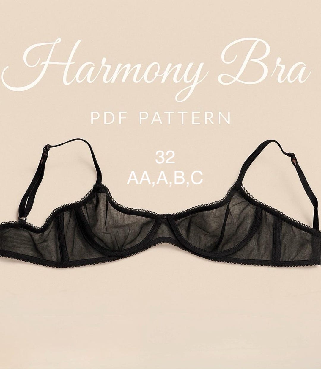Harmony Underwire Bra Sewing Pattern – Seamless Foam Cup (PDF) - Etsy
