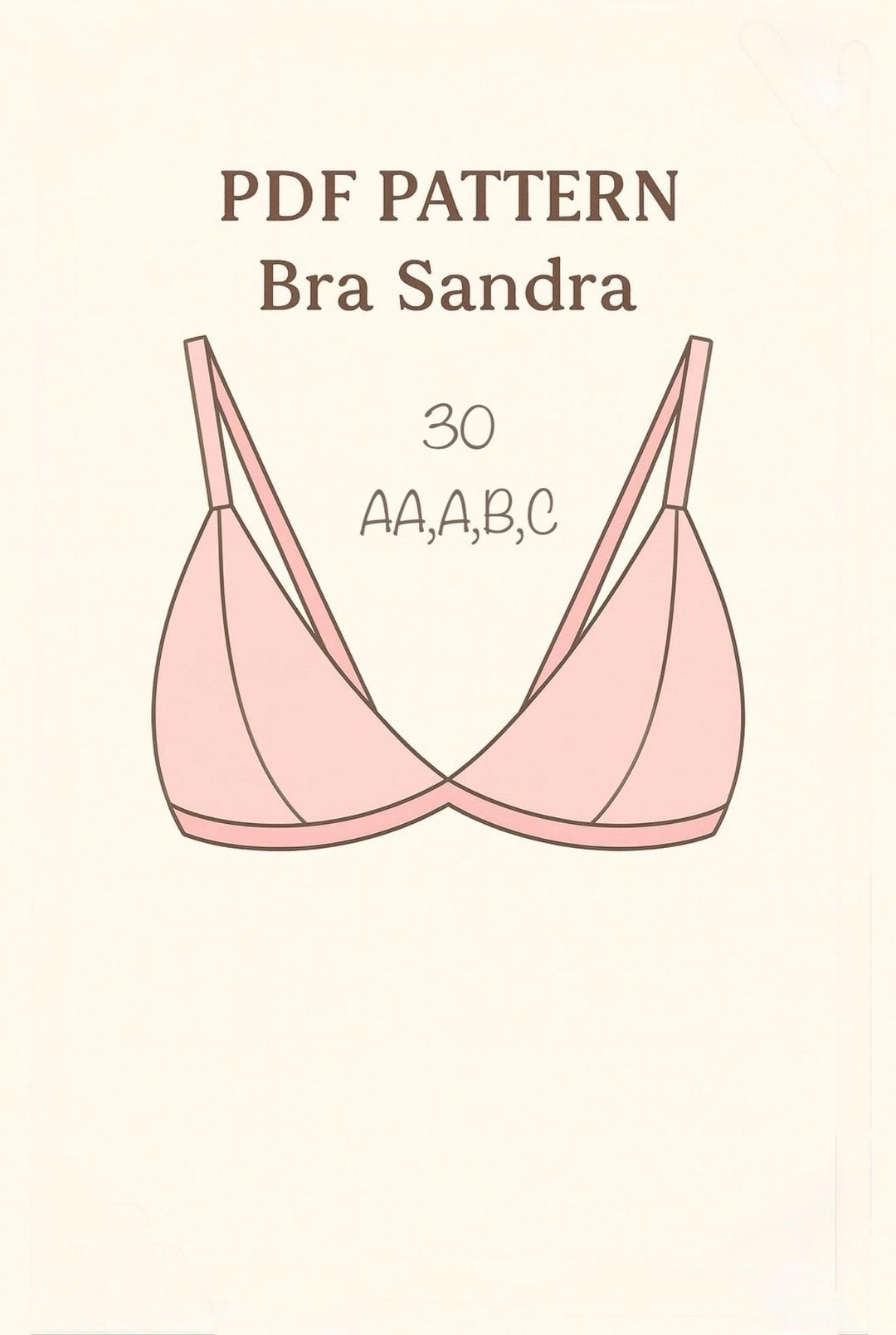 Bra Sewing Pattern: Sandra Lingerie, Size 30 AA-C (PDF Pattern) - Etsy