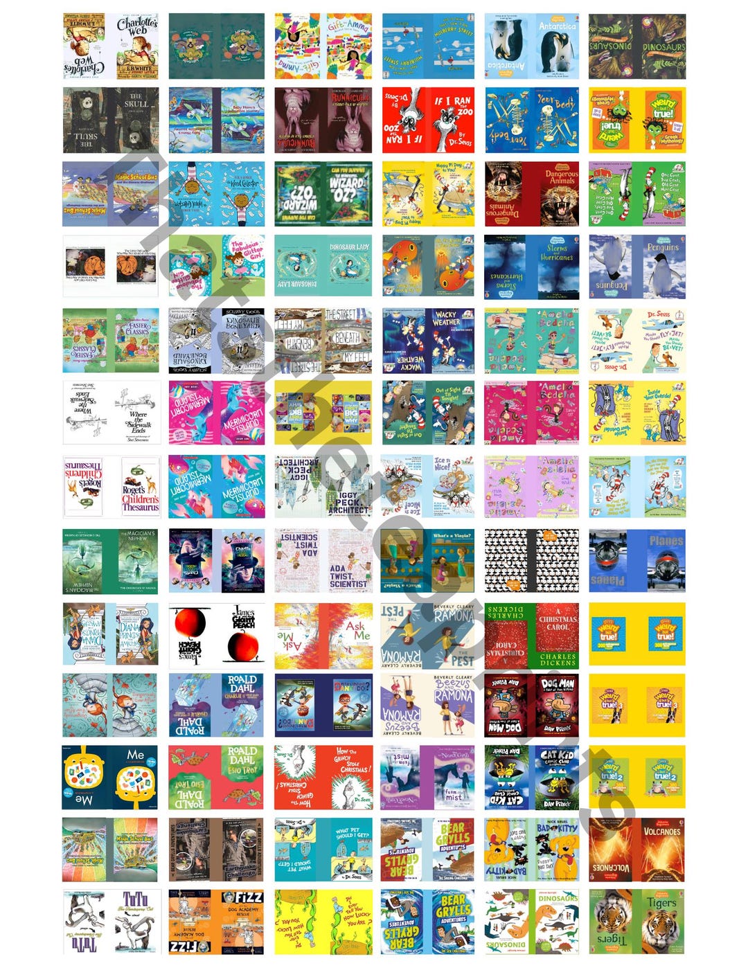 78pcs Miniature Children's Book Covers | Perfect for TBR Book Jar or ...