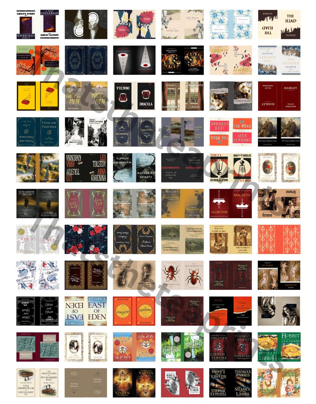 66pcs Classics Miniature Book Covers | Perfect for TBR Book Jar or ...