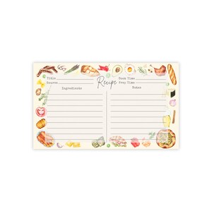 Recipe Note Pad, Recipe Post-it-note, Kitchen Notes, Christmas Cookie ...