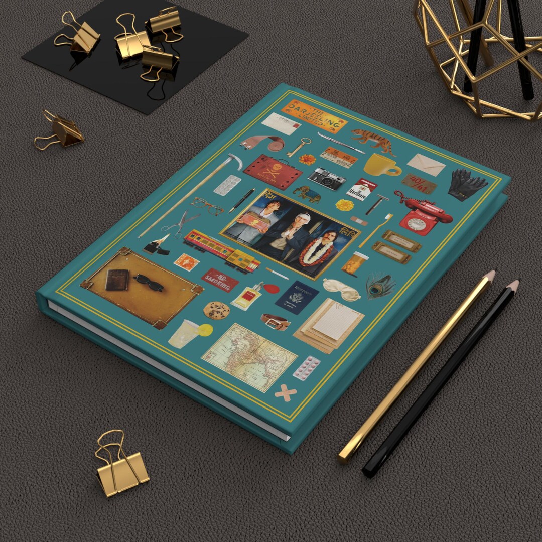 Wes Anderson the Darjeeling Limited Inspired Notebook, Film Art, Film Illustration, Movie Fan ...