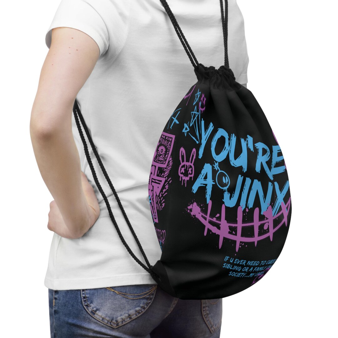 Jinx Arcane Inspired Drawstring Bag, Gaming Bag, Gamer Bag, Geeky Bag ...