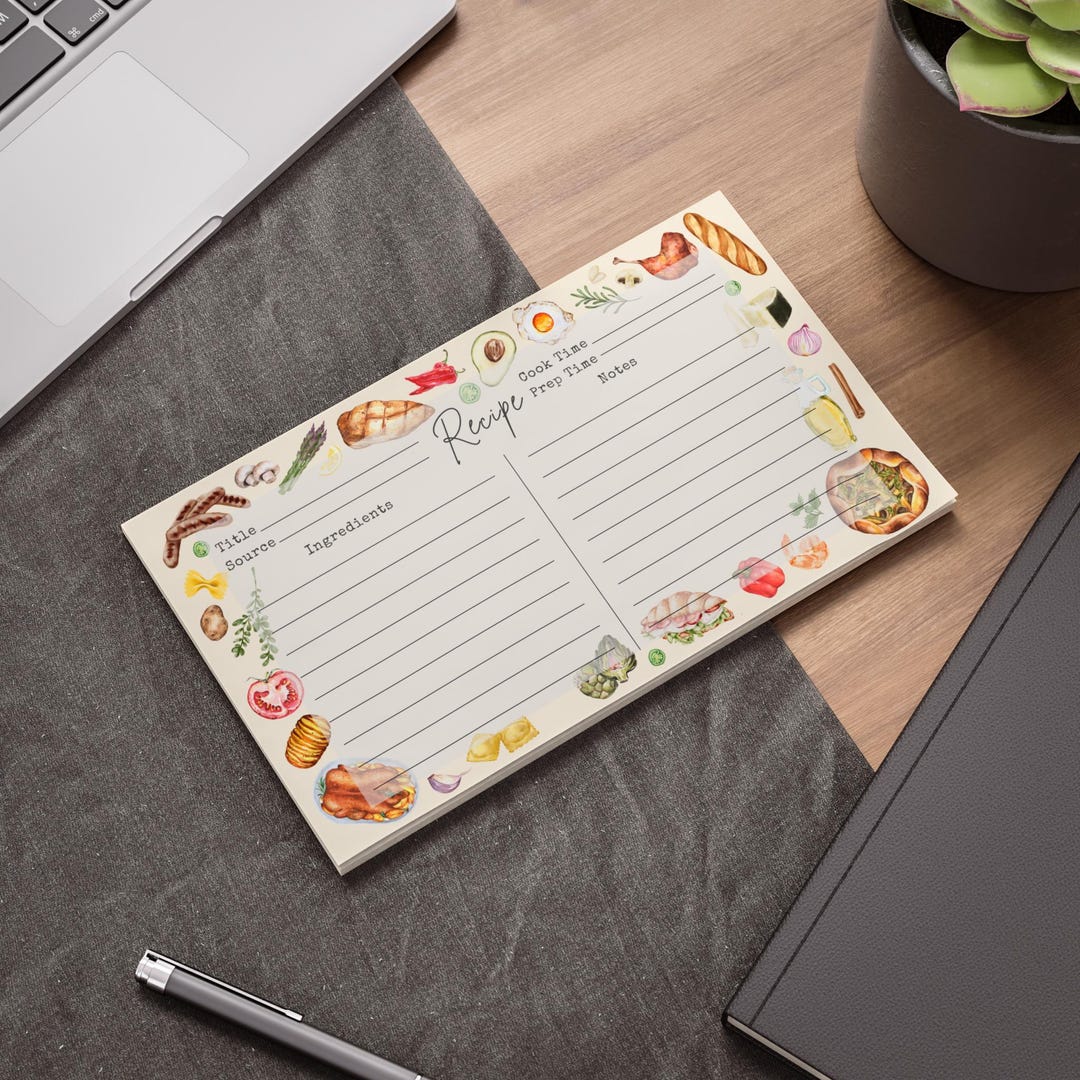 Recipe Note Pad, Recipe Post-it-note, Kitchen Notes, Christmas Cookie ...