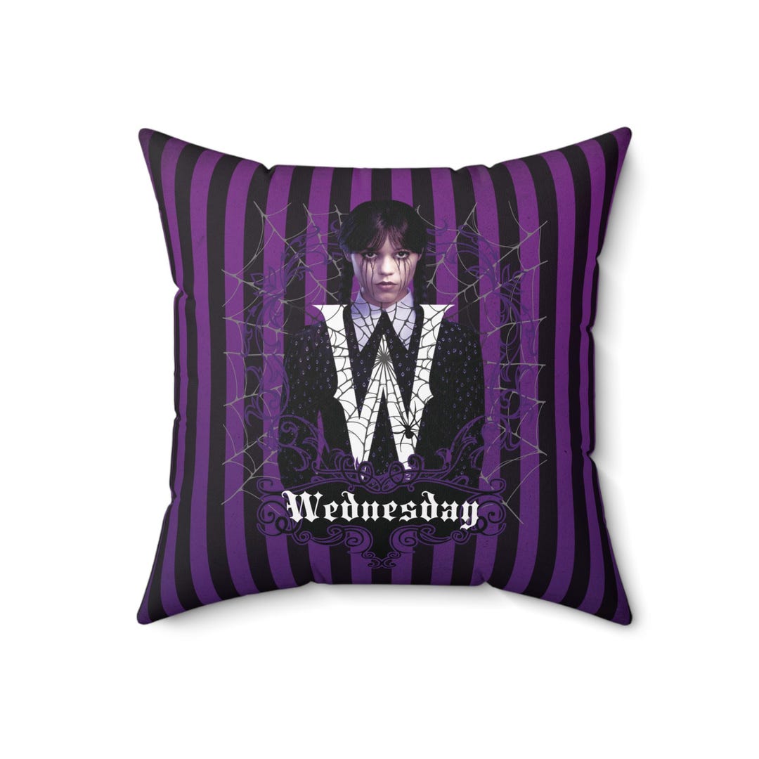 Wednesday Addams Nevermore Academy Inspired Cushion, Halloween Spun ...