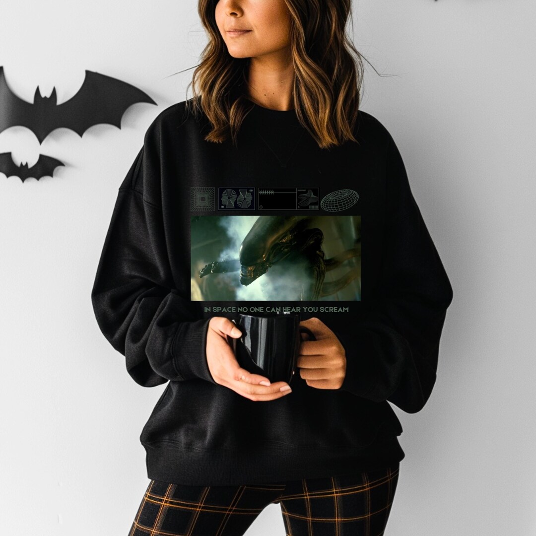 Alien Sweater, Alien Romulus, Alien Sweatshirt, Vintage Xenomorph Alien ...