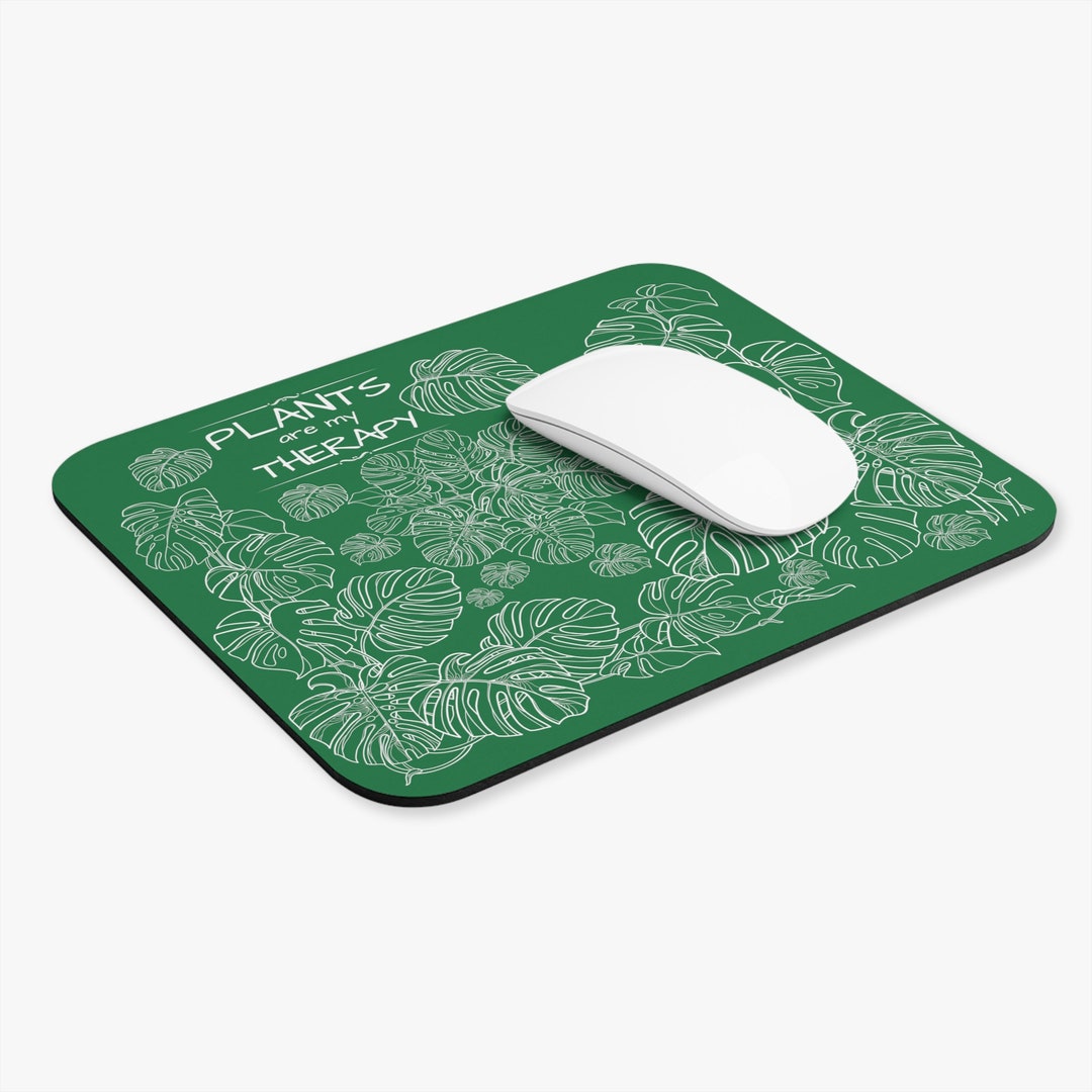 Plants Are My Therapy Mouse Pad, Plant Mouse Pad, Monstera Plant Mouse ...