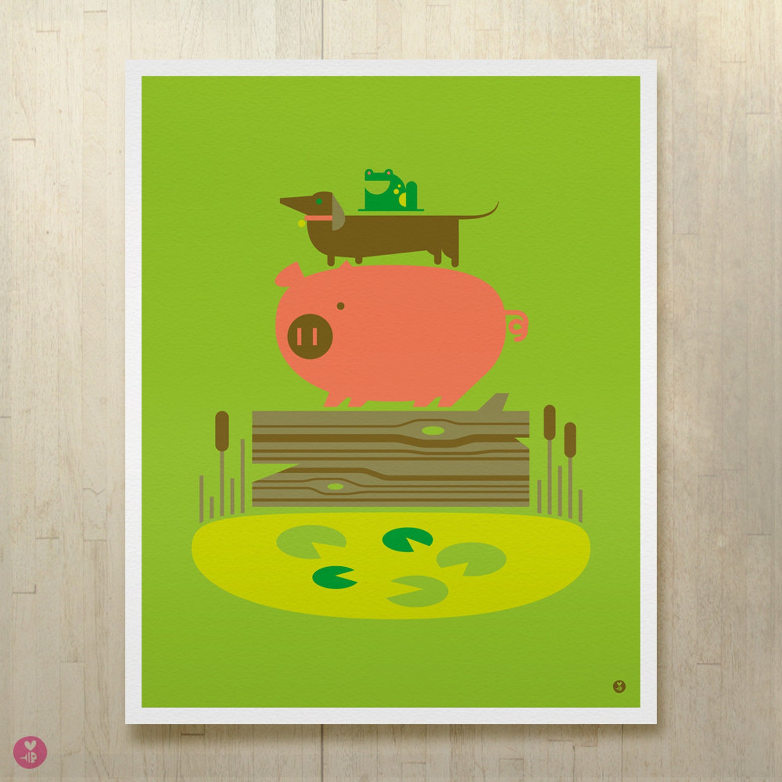 Frog Dog Hog Log Bog Limited Edition Print - Etsy