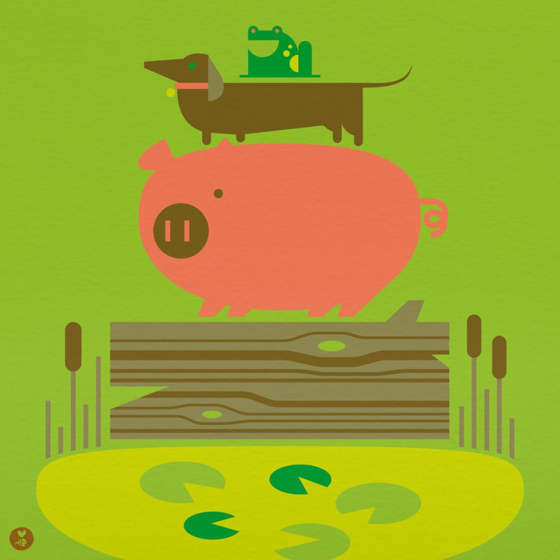 Frog Dog Hog Log Bog Limited Edition Print - Etsy