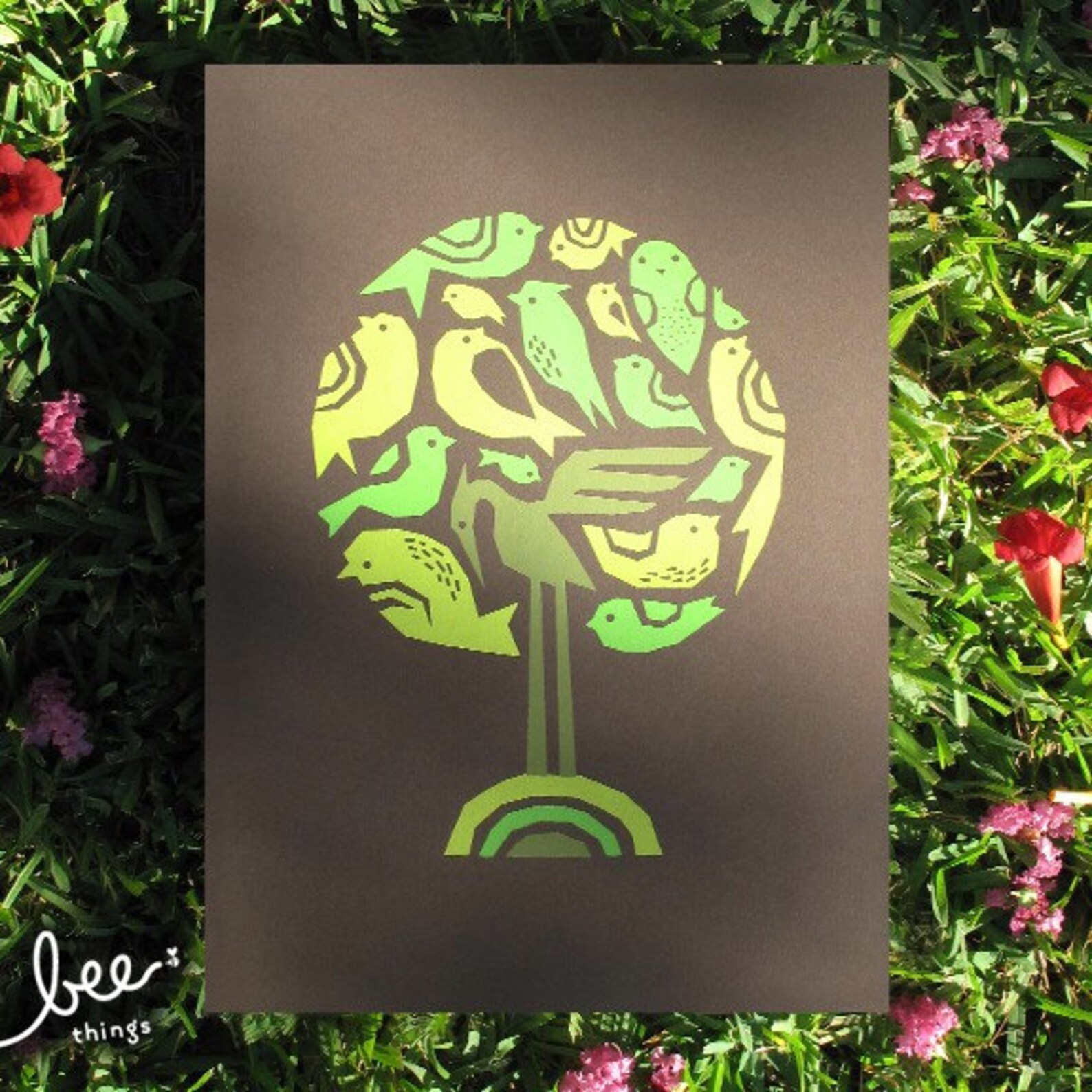 Bird Tree Limited Edition Print Chocolate - Etsy