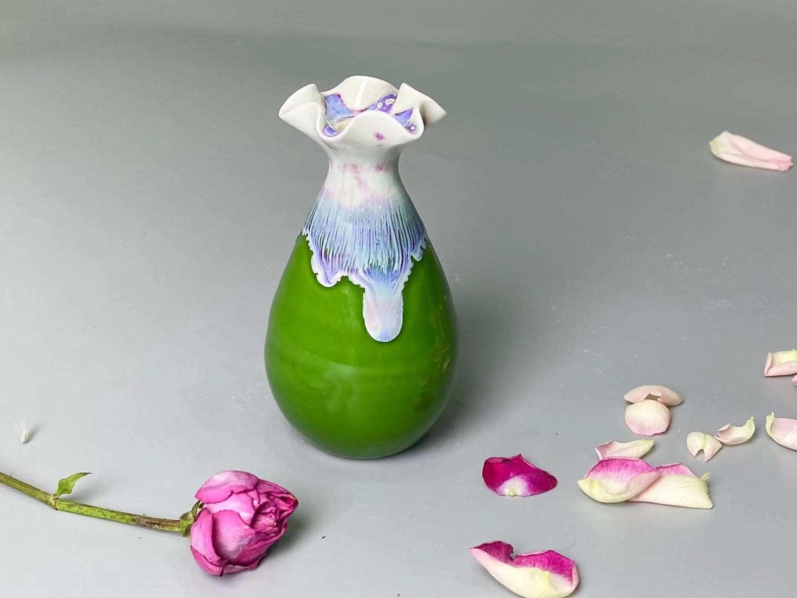 Cute Mini Ceramic Vase Table Decor Gift for Her, Handmade Mommy Pot ...