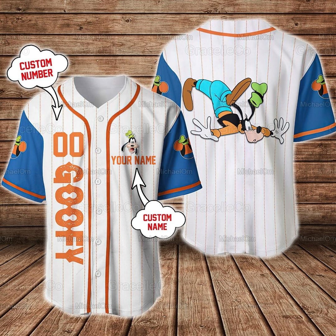 Disney Goofy Baseball Jersey Shirt, Goofy Dog Jersey Shirt, Goofy ...