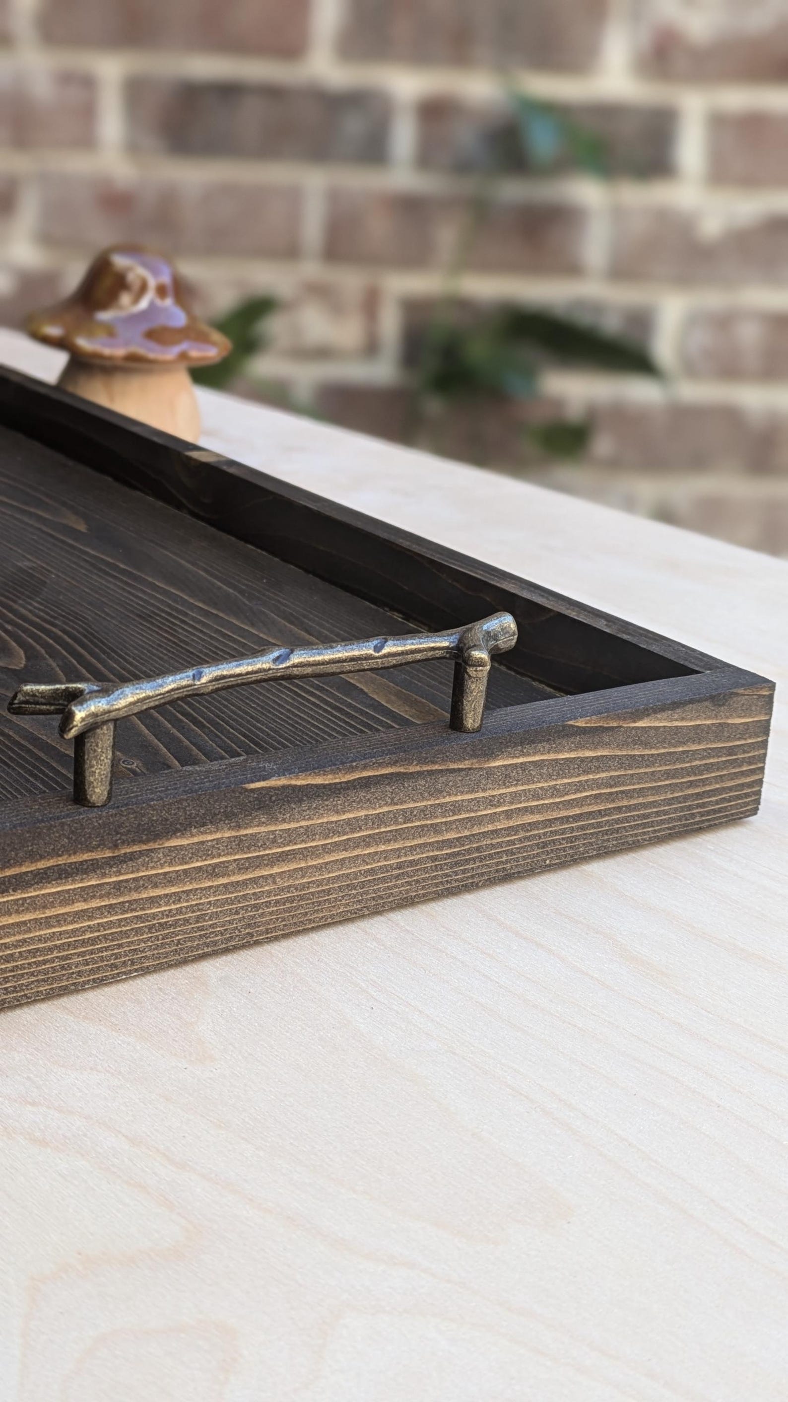 Handcrafted Wooden Serving Tray: Rustic Farmhouse Ottoman Tray - Etsy