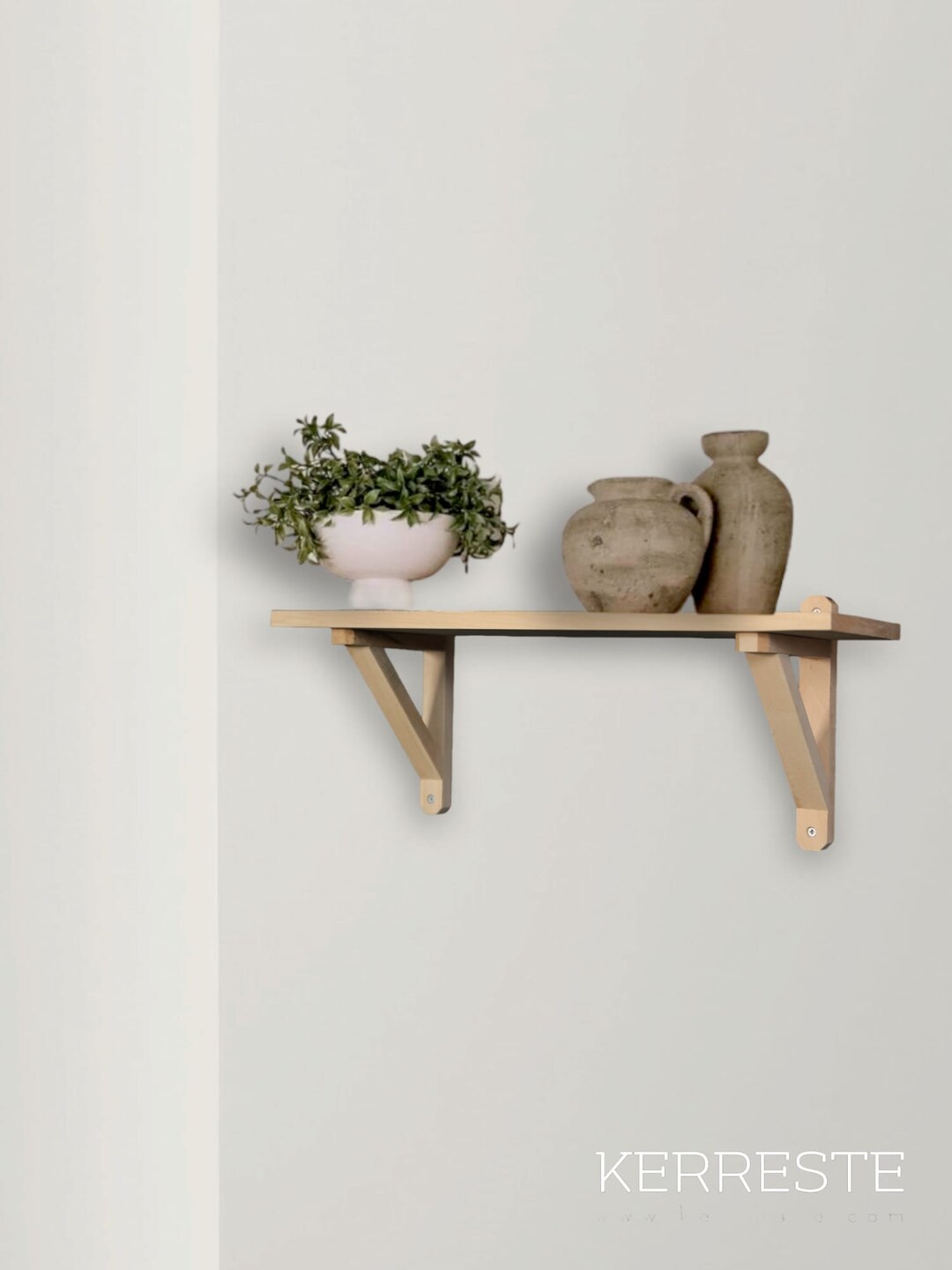 Wooden Pedestal Wall Shelf - Etsy