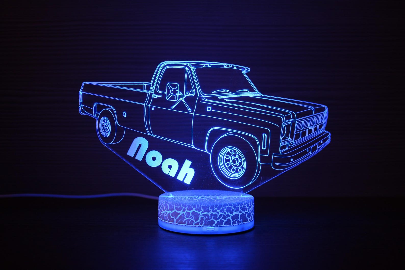 GMC Sierra Classic Pick up Truck Lamp GMC Sierra Light 3D Night Light ...
