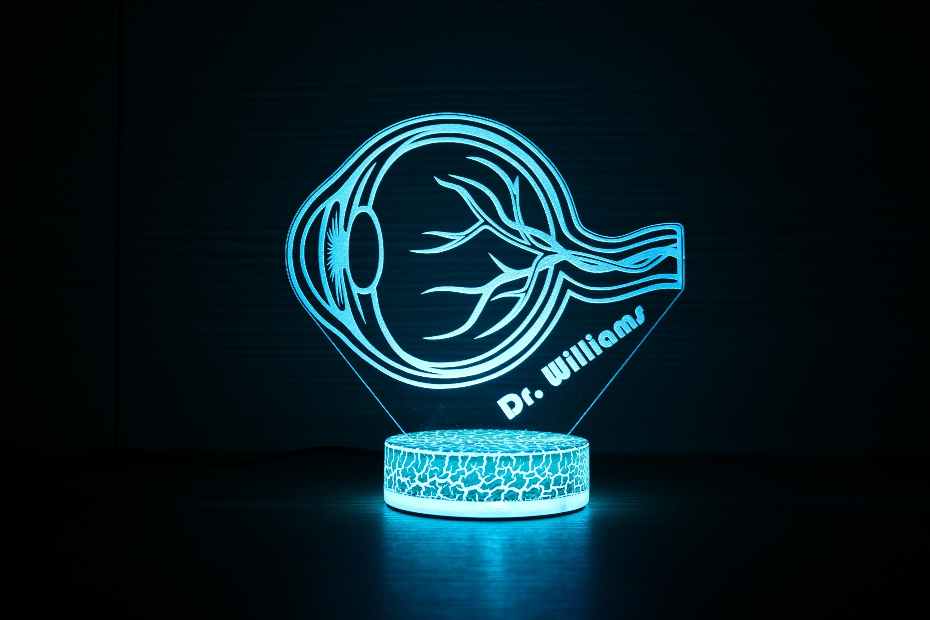 Eye Lamp Optometrists Gift Ophthalmologists Eye Light Lamp 3D Eye Light ...
