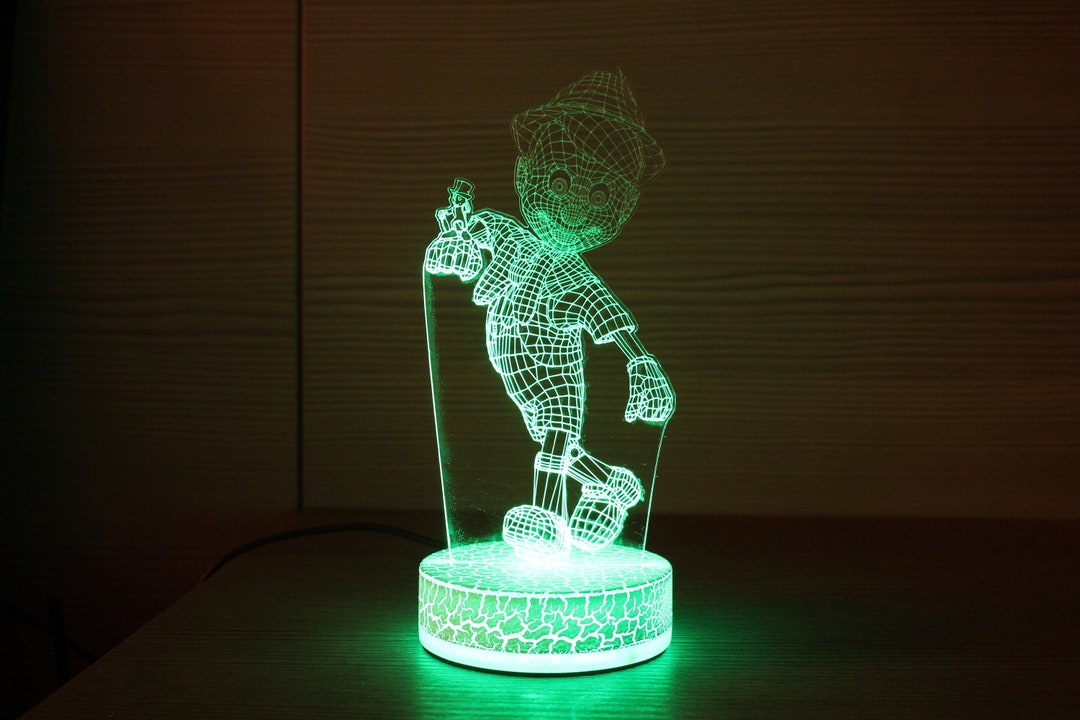 Pinocchio Nose Pinocchio Lamp Bedside Lamp 3D Night Lamp 3D Night Light ...