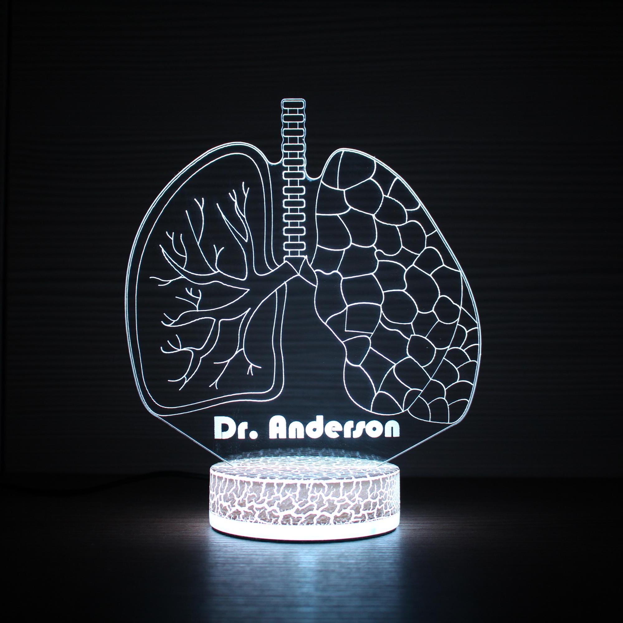 Pulmonologist Gift Lungs Gift Lungs Led Lamp Lungs Light 3D Night Lamp ...