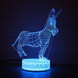 Donkey Shrek Donkey Costume Donkey Tail 3D Night Lamp Night Light ...