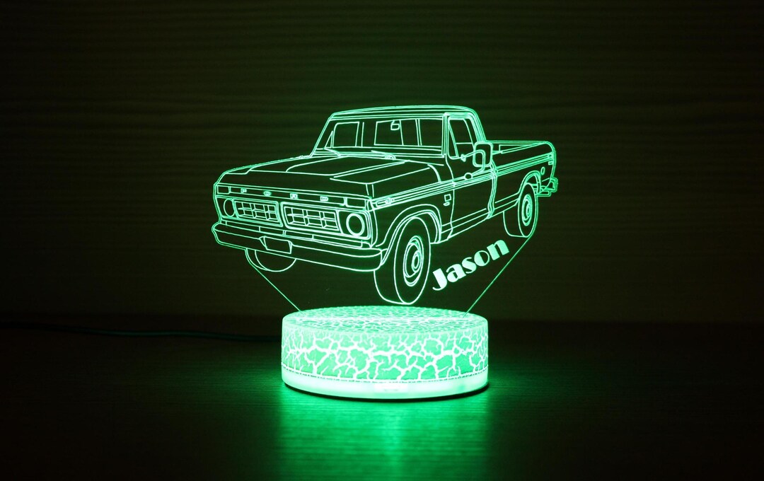 Ford F250 Ranger Ford Pickup Truck 3D Night Lamp 3D Night Light ...