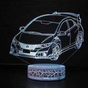 Honda Civic Type R 10th Gen DBA FK2 3D Night Lamp 3D Night Light ...