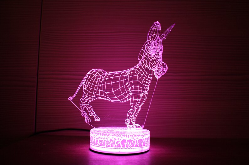 Donkey Shrek Donkey Costume Donkey Tail 3D Night Lamp Night Light ...