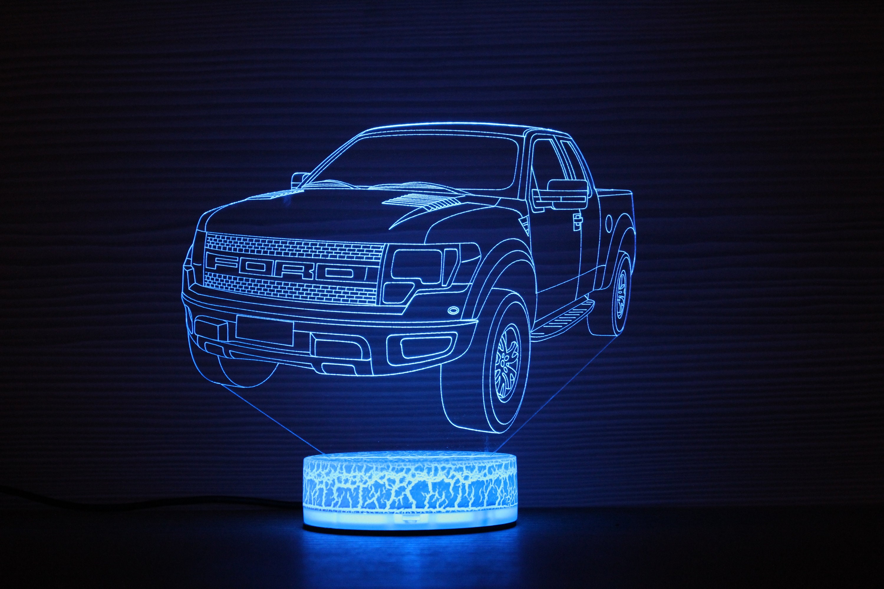 Ford Raptor Light Raptor Pickup Truck 3D Night Lamp Raptor 3D Night ...
