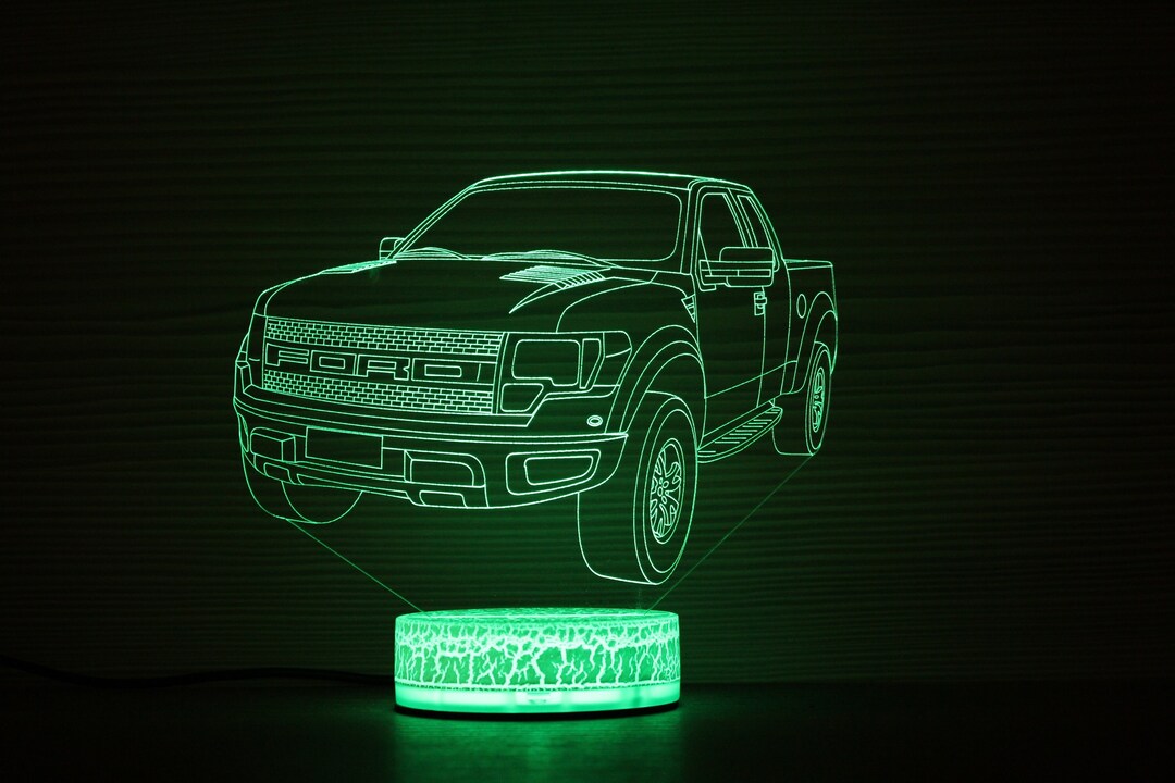Ford Raptor Light Raptor Pickup Truck 3D Night Lamp Raptor 3D Night ...