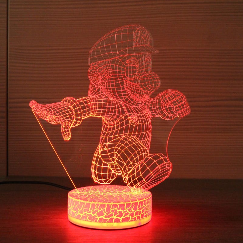 Mario Lamp - Etsy