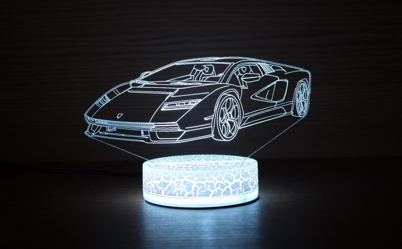 Lamborghini Countach LPI 800-4 Lambo 3D Illusion Lambo Fans Gift 3D ...