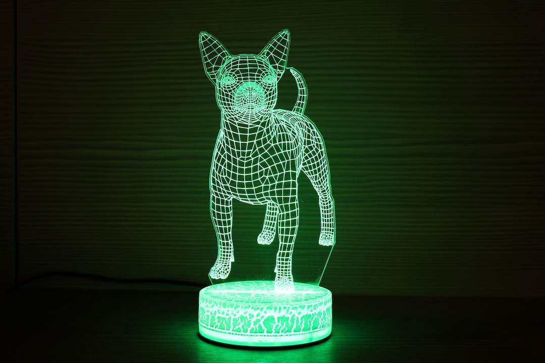 Chihuahua Dog Chihuahua Gift Chihuahua Light Pet Gift 3D Night Lamp ...