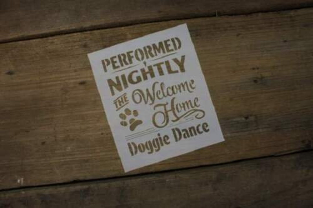 Doggie Dancing Mylar Stencil Art Airbrush Reusable Durable Paint -L1193 ...