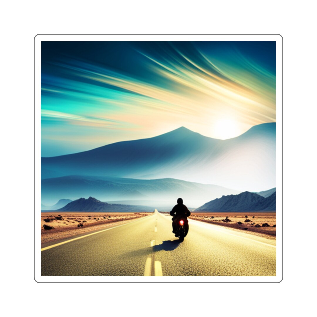Motorcycle Touring Indoors Only Glossy Square Stickers - Etsy