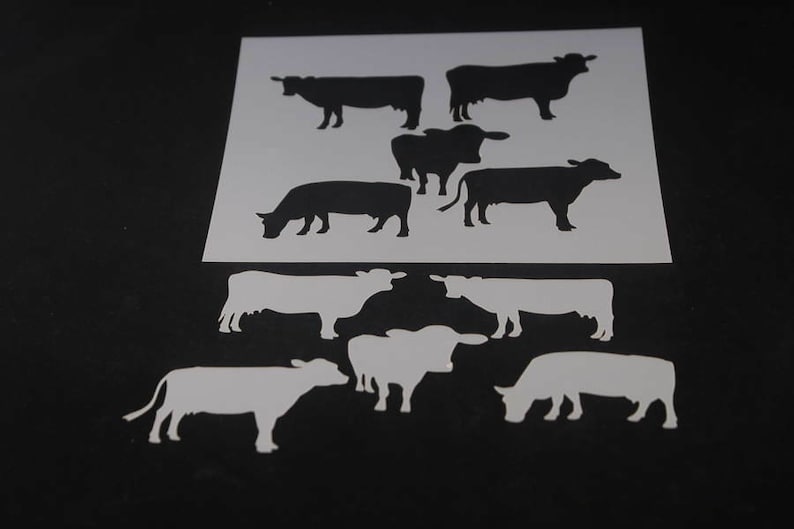 Cows Animals Mylar Stencil Art Airbrush Reusable Durable Paint -L519 - Etsy