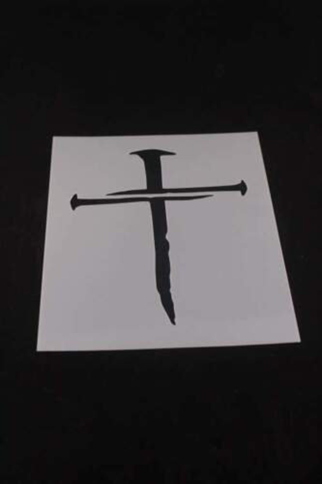 Nail Spike Cross Mylar Stencil Art Airbrush Reusable Durable Paint ...