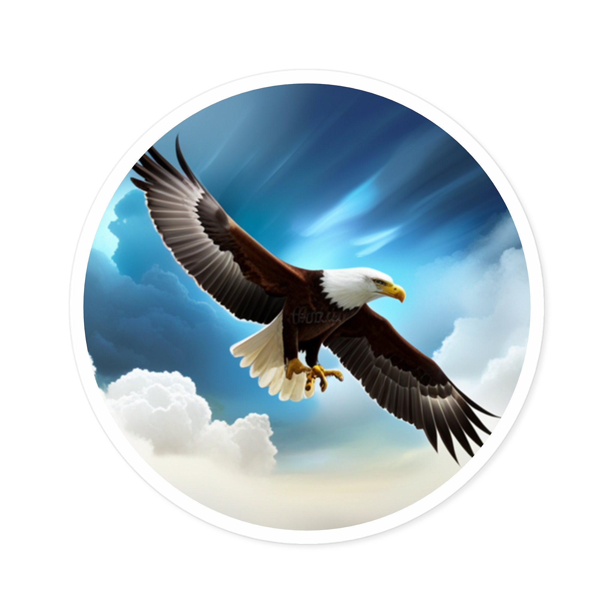 Eagle Free Vinyl Water Resistant Round Stickers, Indoor\outdoor - Etsy