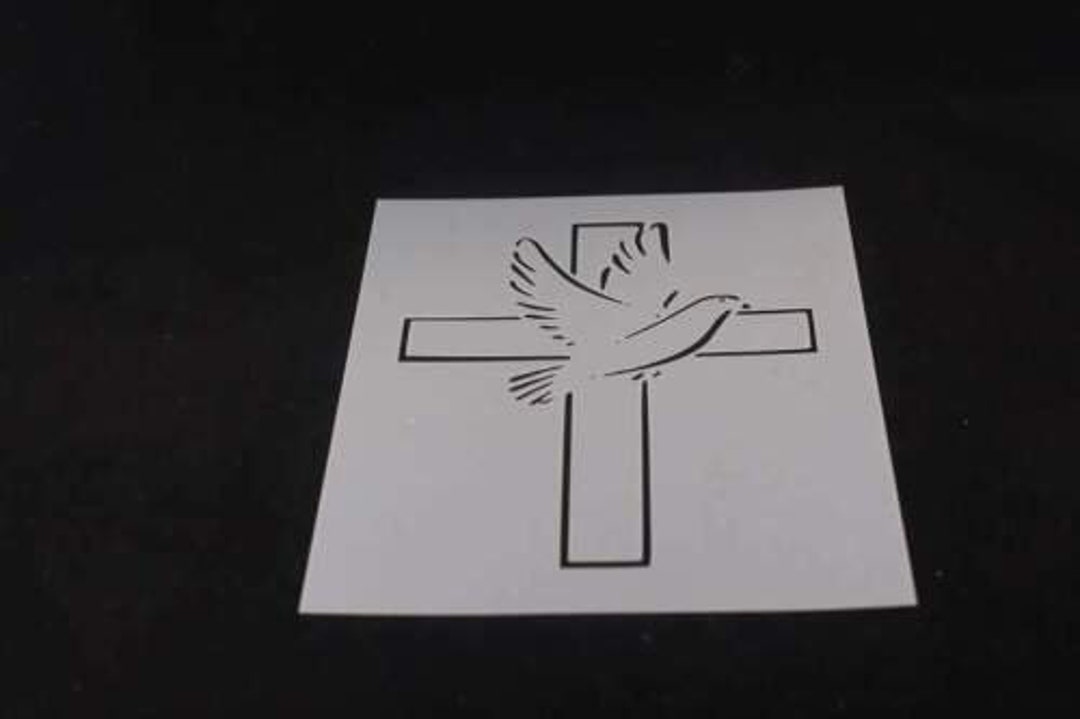 Cross Dove Mylar Art Airbrush Reusable Durable Paint Stencil -L415 - Etsy