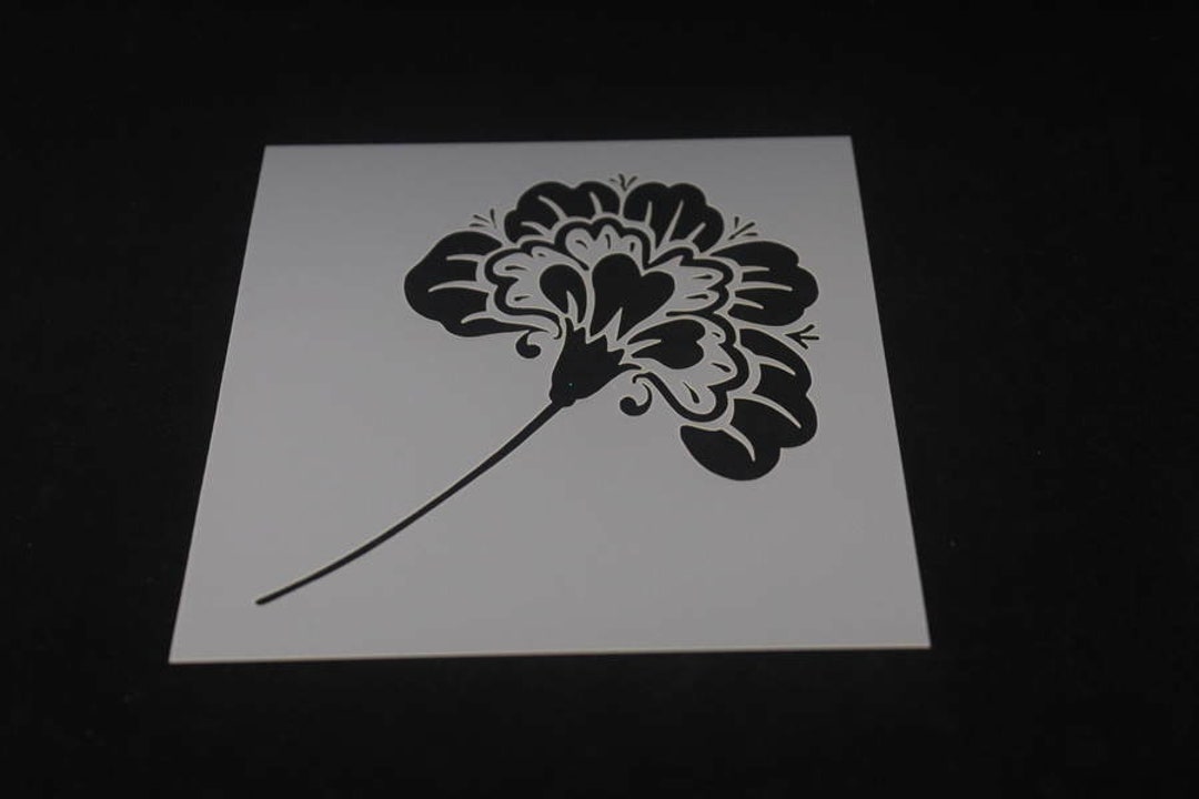 Reverse Flower Mylar Art Airbrush Reusable Durable Paint Stencil -L429 ...