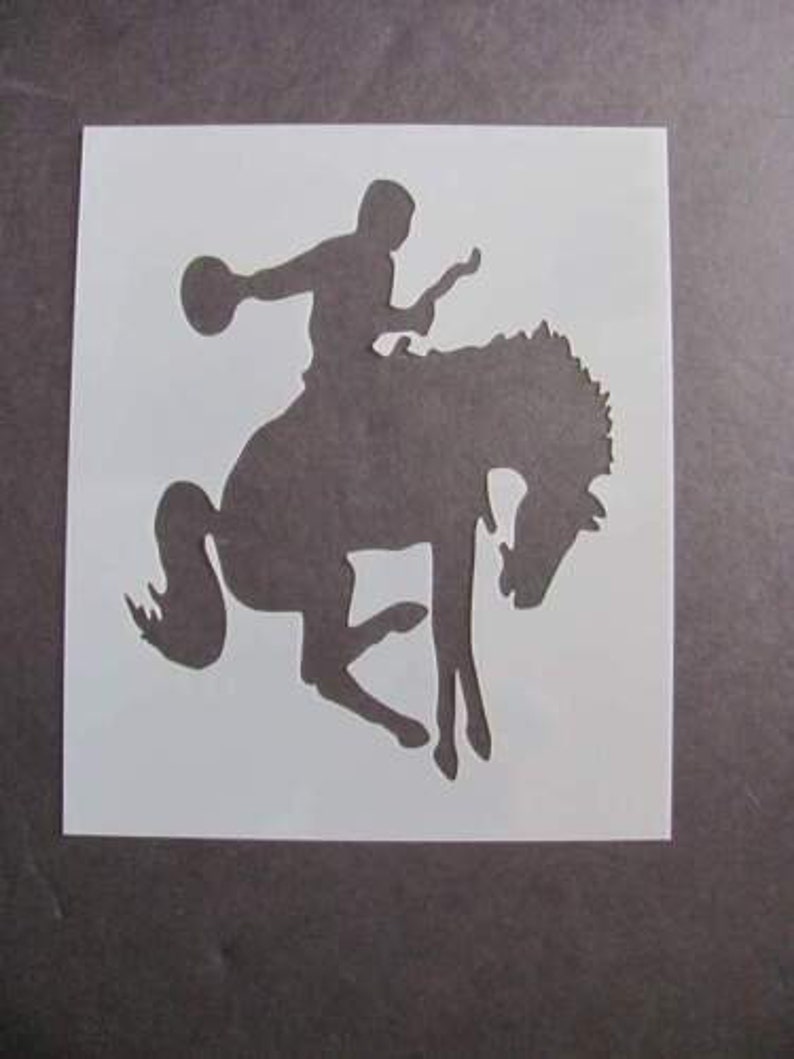 Bucking Cowboy Mylar Stencil Art Airbrush Reusable Durable Paint -L175 ...