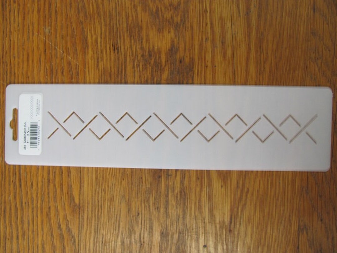 Qc251 Crosshatch Border Design Quilt Stencil Plastic Reusable Durable ...