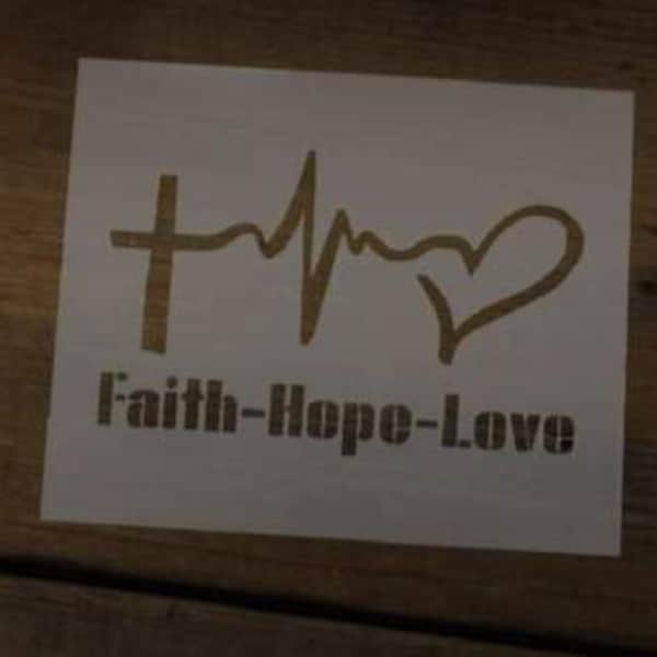 Faith Hope Stencil - Etsy