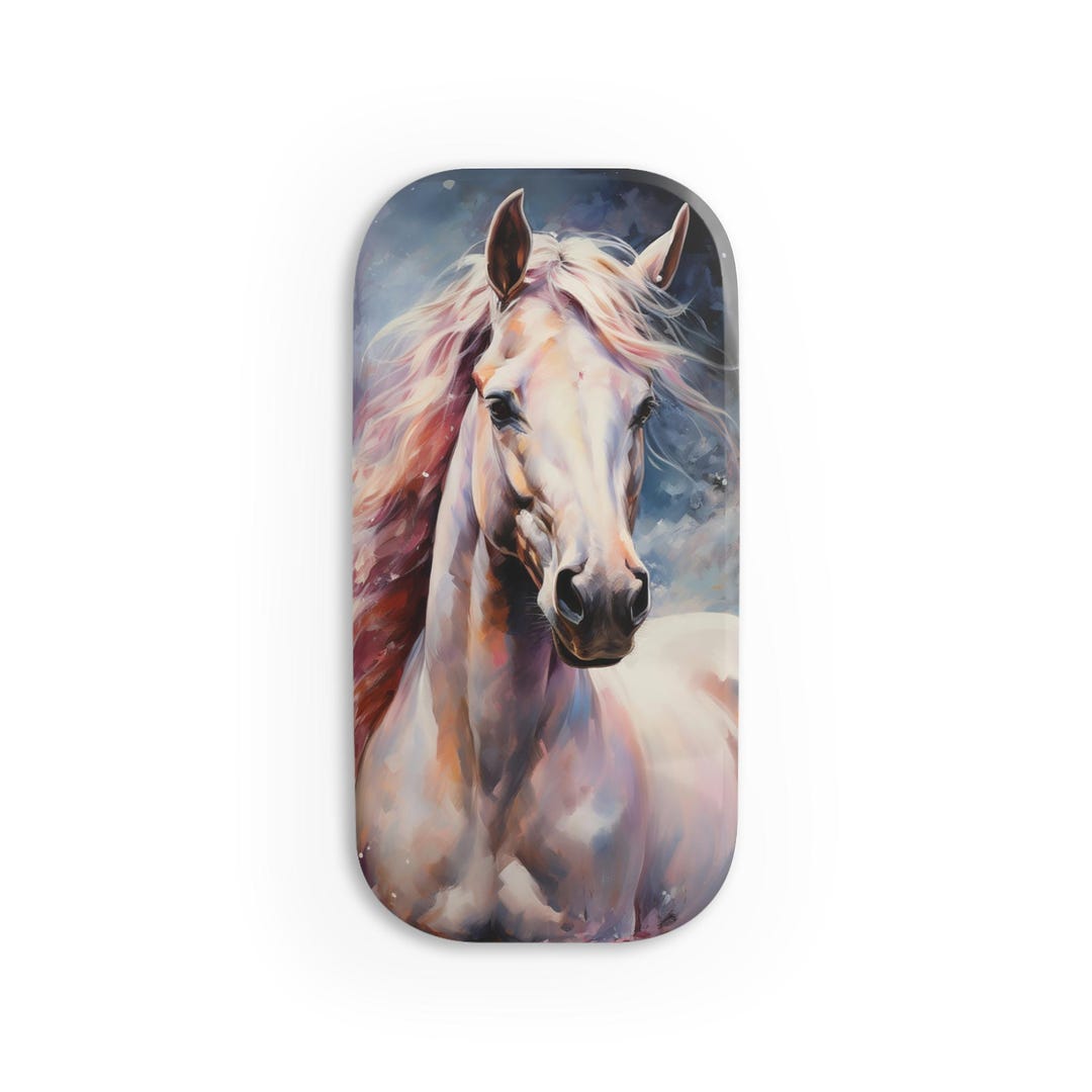 Watercolor Horse Flowing Mane Phone Grip, Equestrian Phone Accessory ...