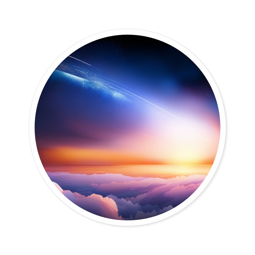 Heavenly View Glossy Vinyl Round Stickers, Indoor\outdoor - Etsy